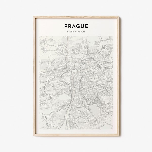 Prague Map Print - Etsy