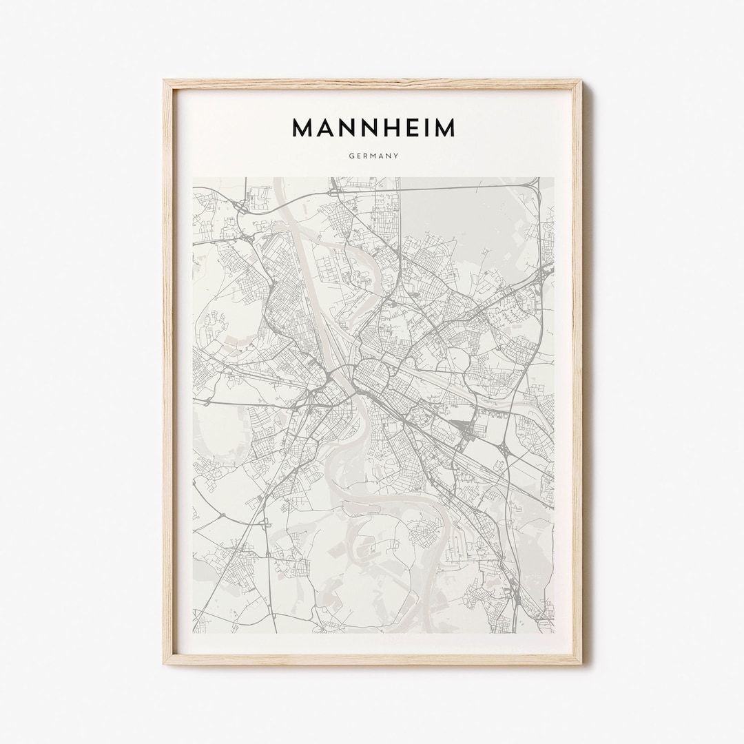 Mannheim Map Poster, Mannheim Map Print, Mannheim Personalized Map Art ...