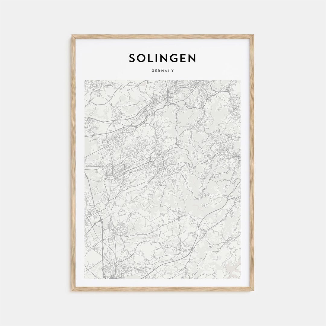 Solingen Map Poster, Solingen Map Print, Solingen Travel Wall Art ...