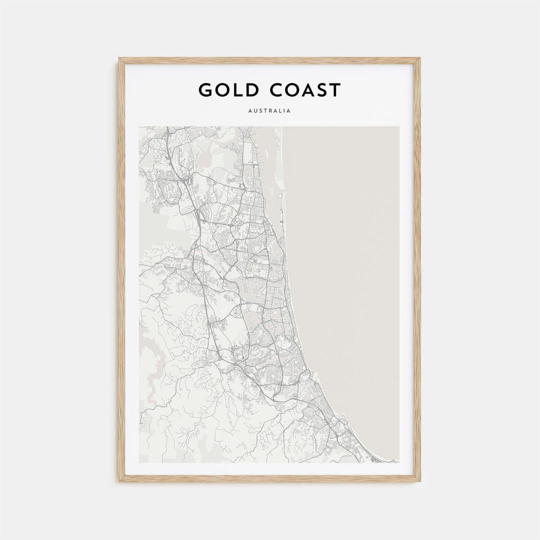 Gold Coast Map Poster, Gold Coast Map Print, Gold Coast Personalized ...