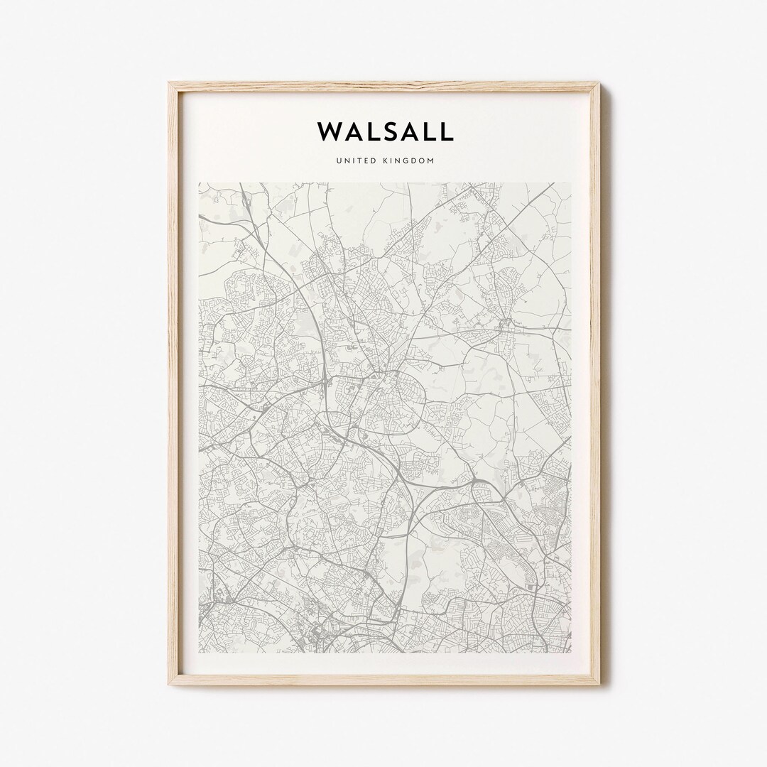Walsall Map Poster, Walsall Map Print, Walsall Personalized Map Art ...