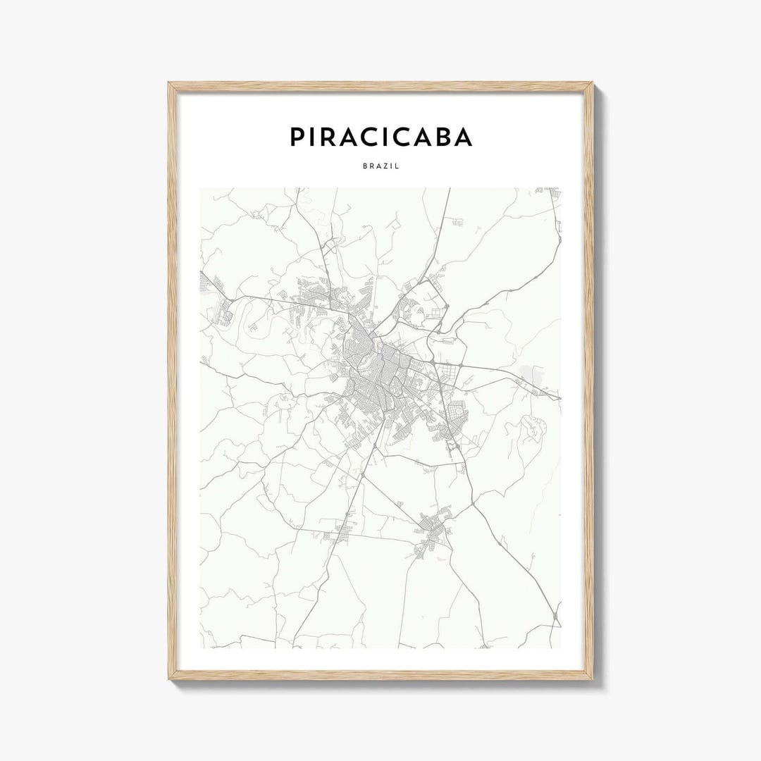 Piracicaba Map Poster: Brazil Travel Wall Art - Etsy