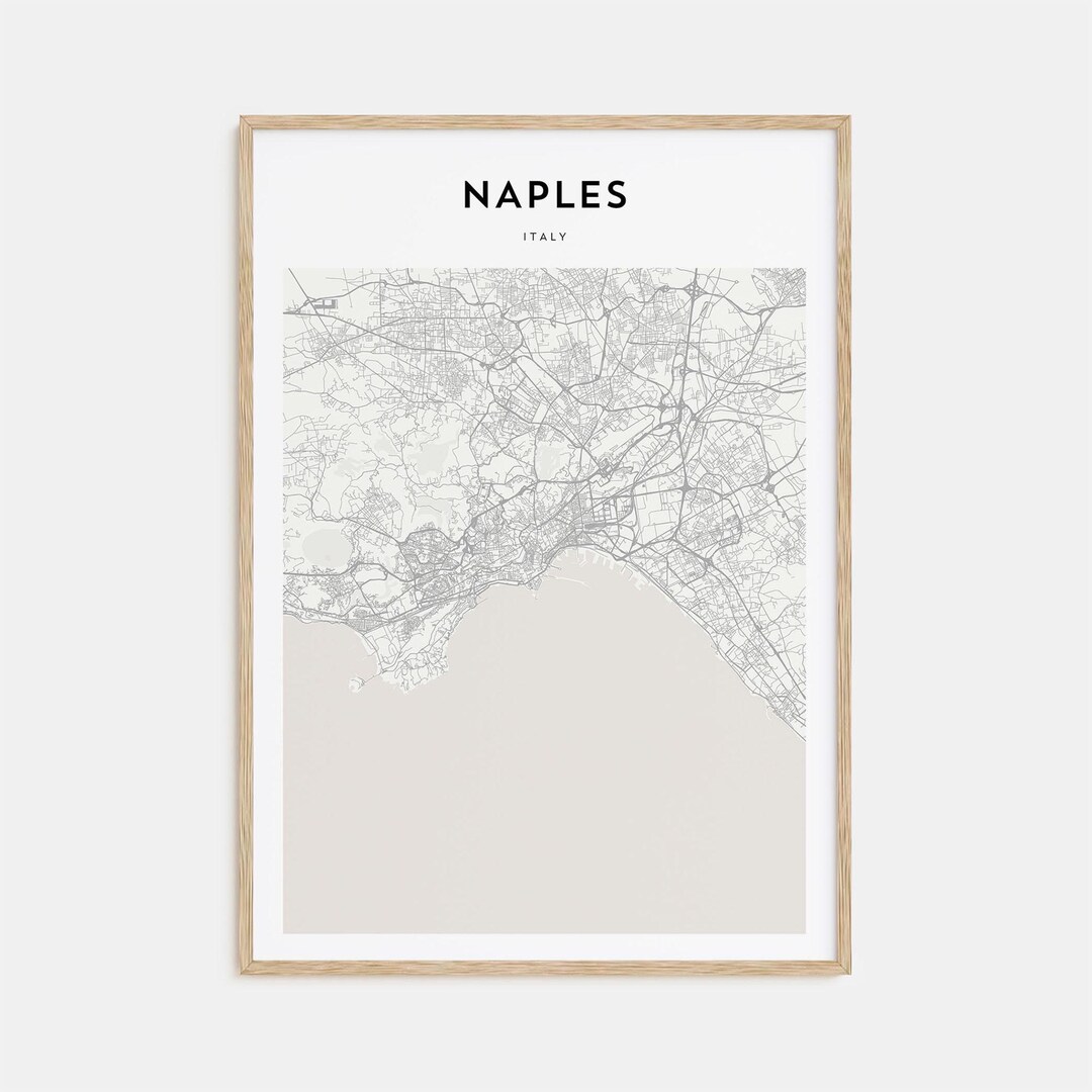 Naples Italy Map Poster, Naples Map Print, Naples Travel Wall Art ...