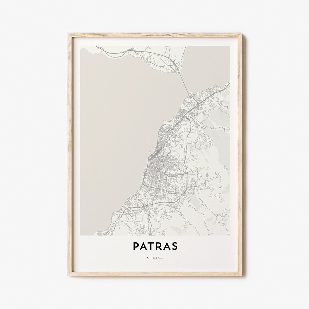 Map of Patra Patra Map Print Patra Map Poster City Map - Etsy Ireland