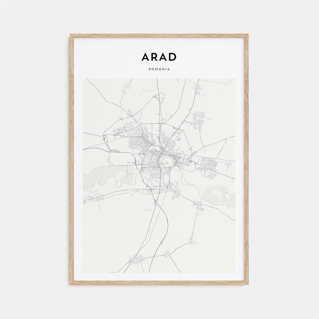 Arad Map Poster, Arad Map Print, Arad Travel Wall Art, Arad ...