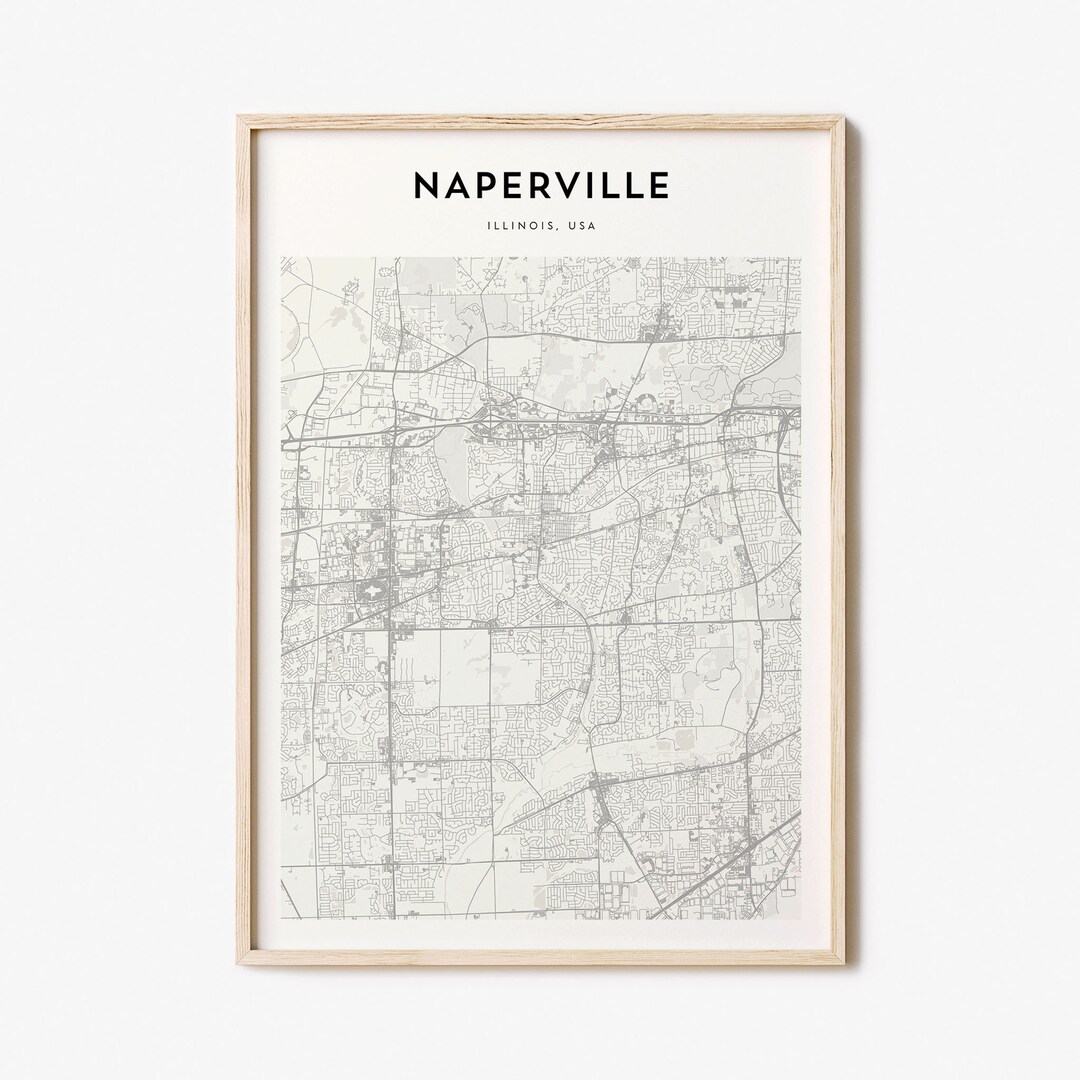 Naperville Map Poster, Naperville Map Print, Naperville Personalized ...