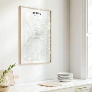 Baguio Map Poster, Baguio Map Print, Baguio Travel Wall Art, Baguio ...