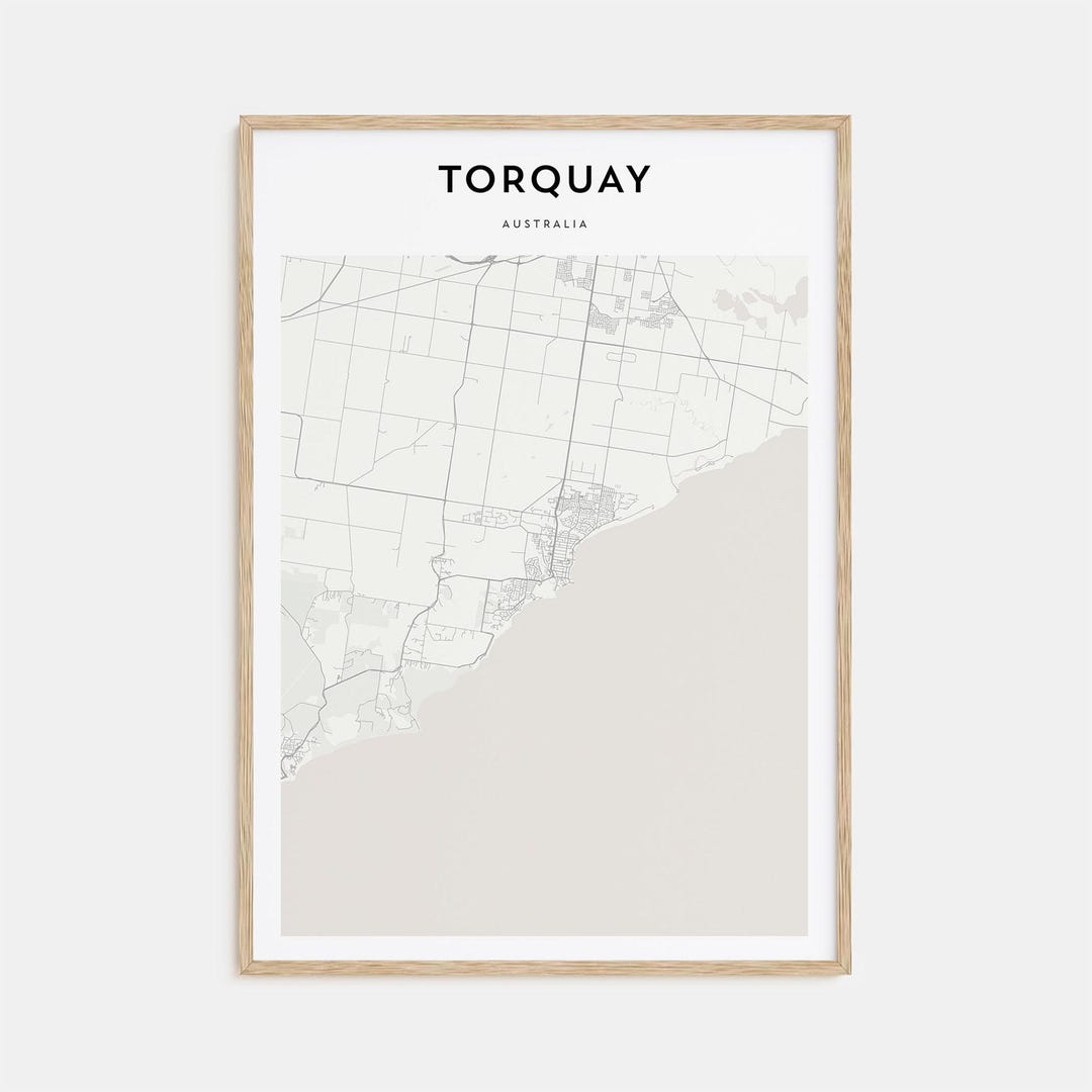 Torquay Map Poster Australia, Torquay Map Print, Torquay Personalized ...