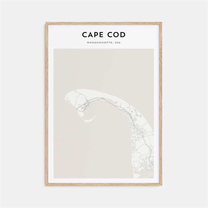 Cape Cod Map Poster - Etsy