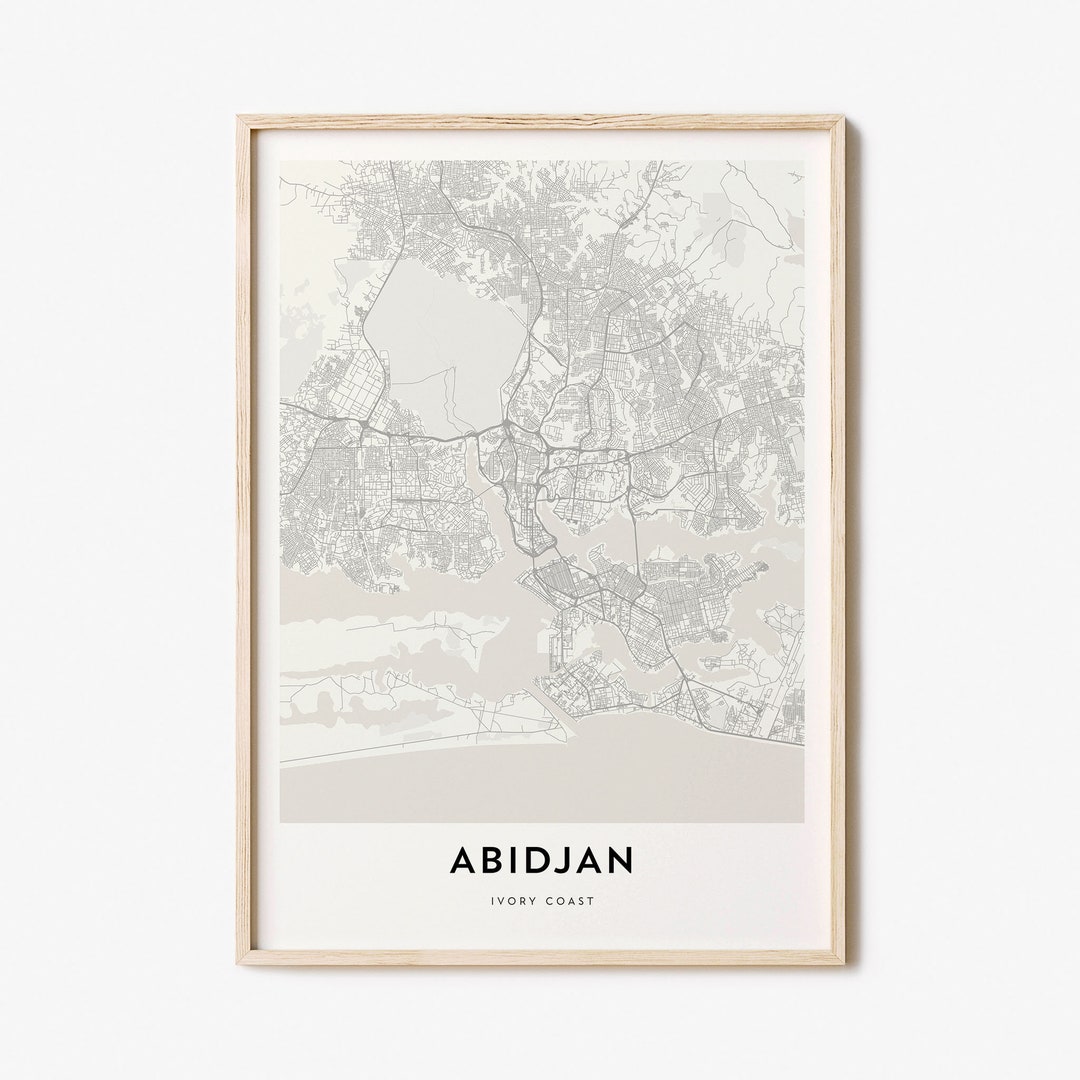 Buy Map of Abidjan Abidjan Map Print Abidjan Map Poster City Online in ...