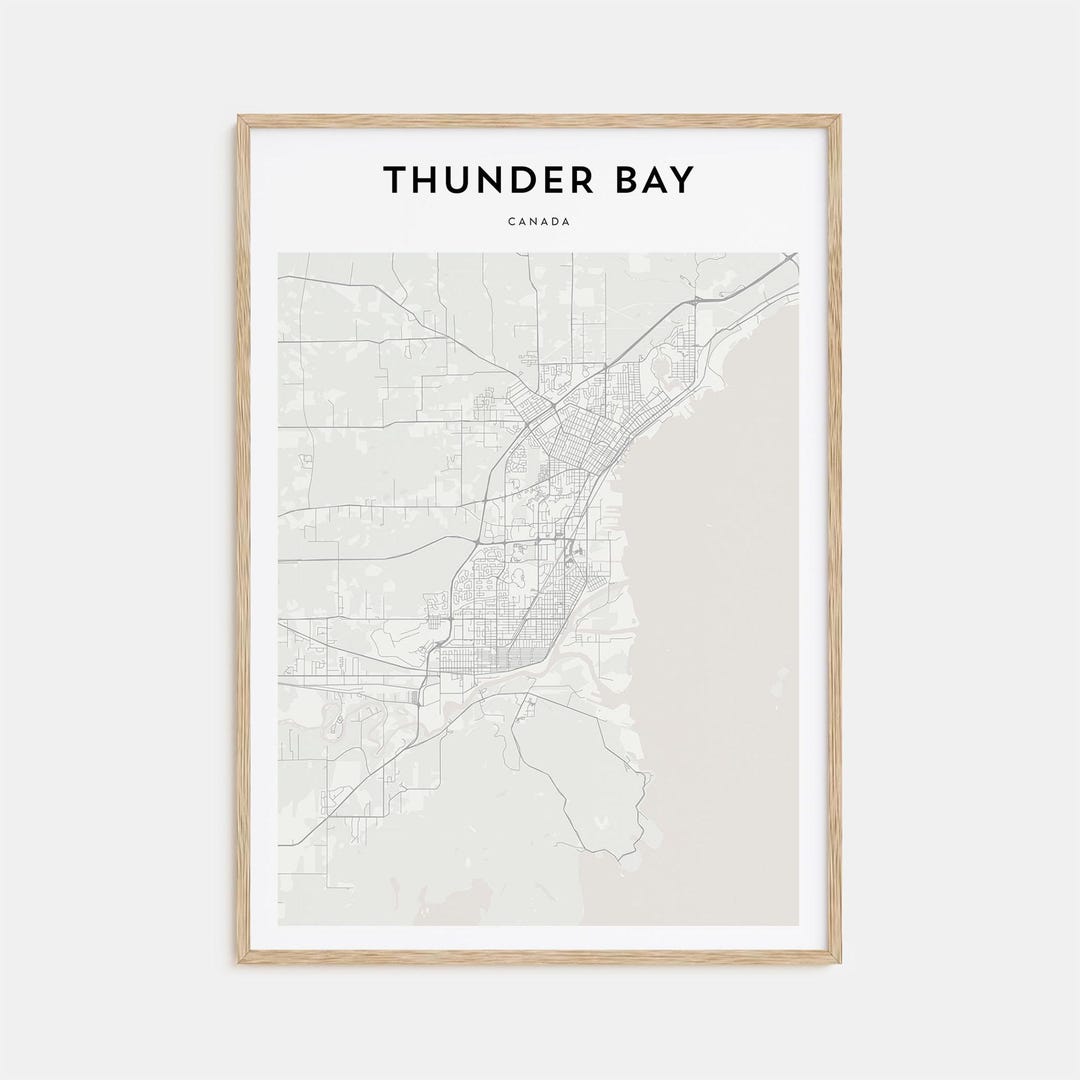 Thunder Bay Map Poster, Thunder Bay Map Print, Thunder Bay Personalized ...
