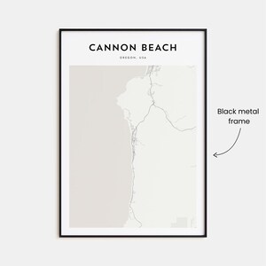 Cannon Beach Map Poster, Cannon Beach Map Print, Cannon Beach Travel ...