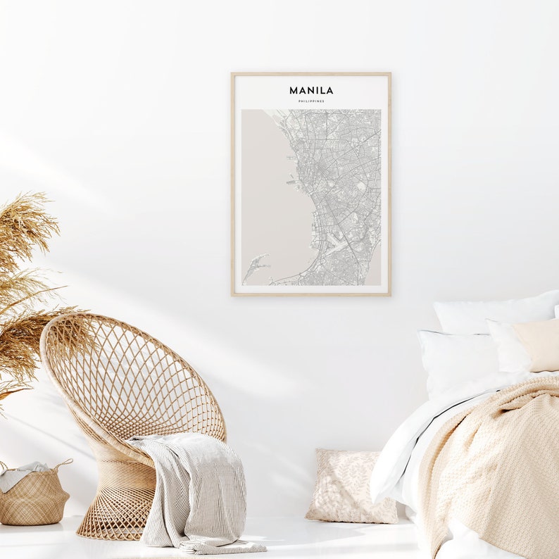 Manila Map Poster Manila Map Print Manila Personalized Map - Etsy