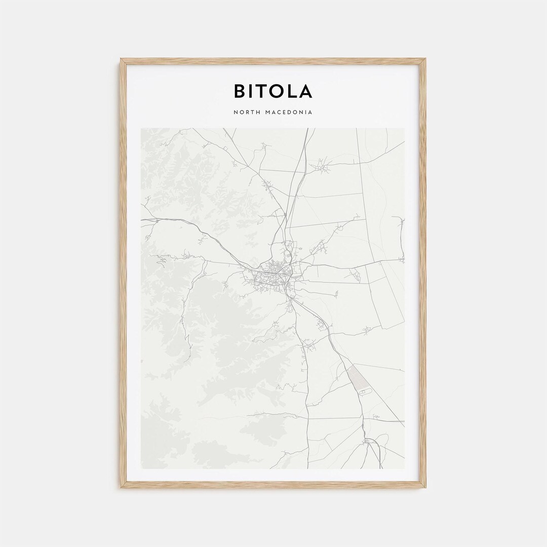 Bitola Map Poster, Bitola Map Print, Bitola Personalized Map Art ...