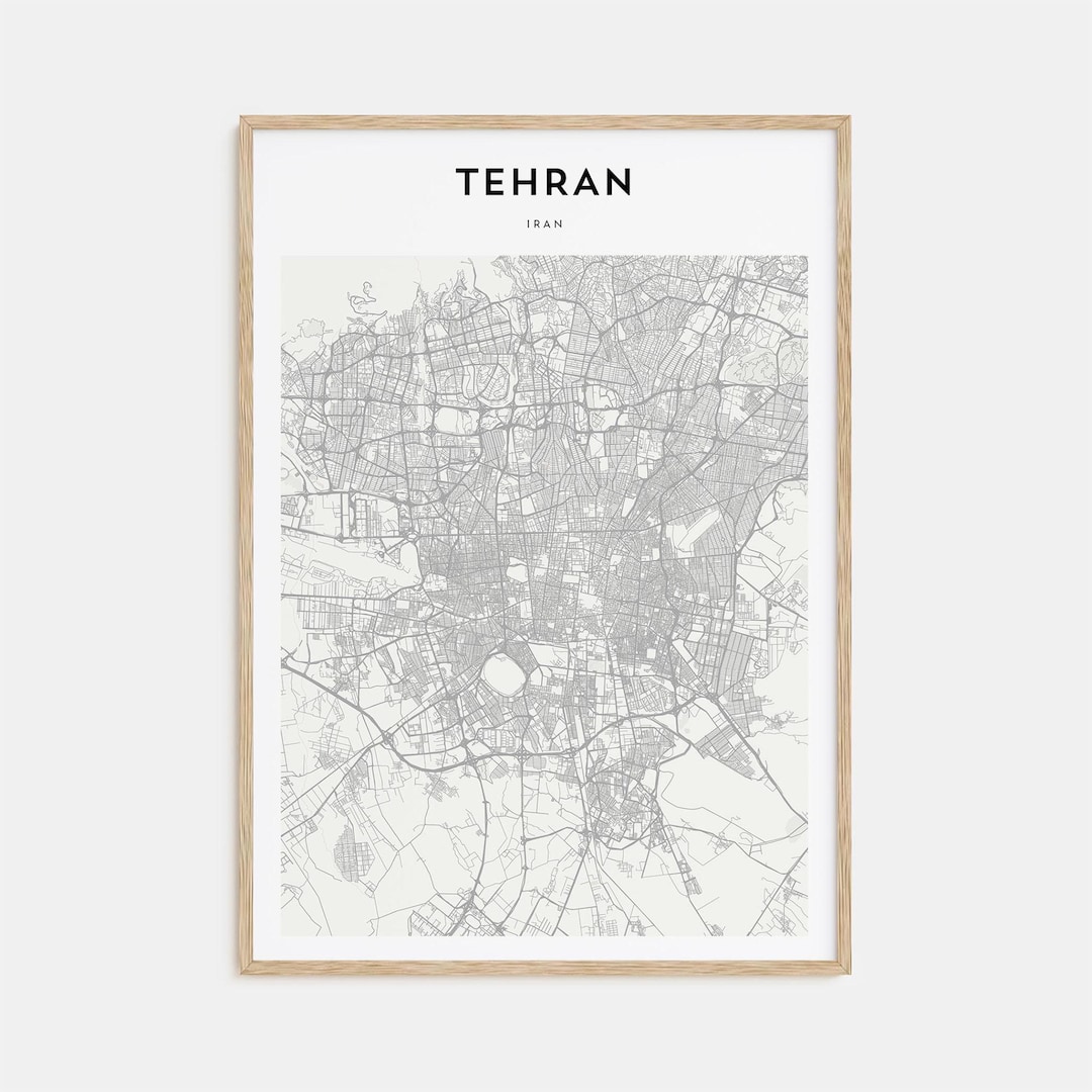 Tehran Map Poster, Tehran Map Print, Tehran Personalized Map Art ...