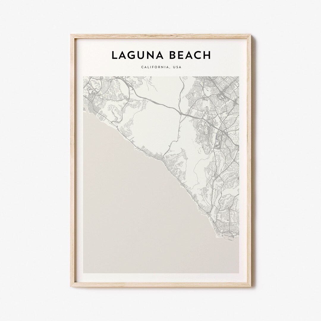 Laguna Beach Map Poster, Laguna Beach Map Print, Laguna Beach ...
