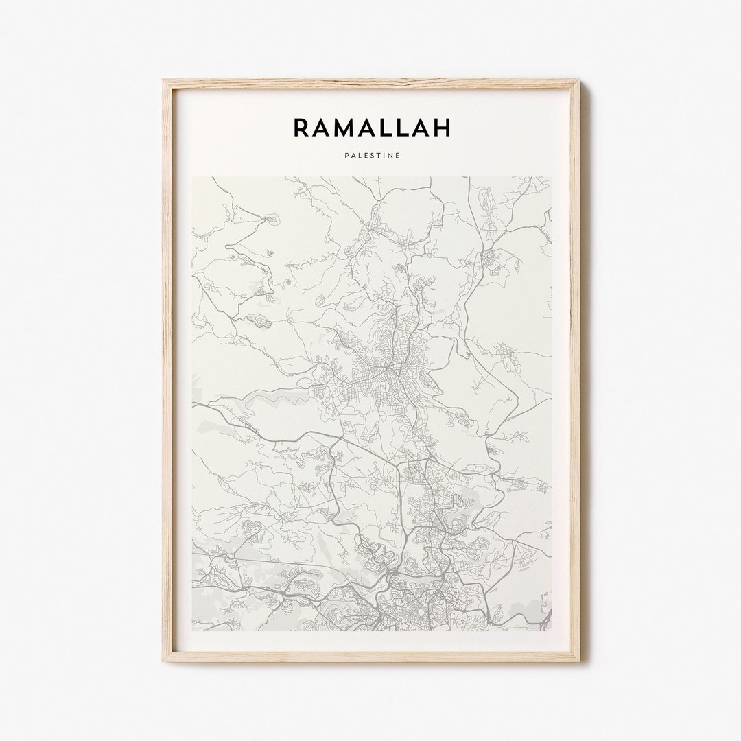 Ramallah Map Poster, Ramallah Map Print, Ramallah Personalized Map Art ...