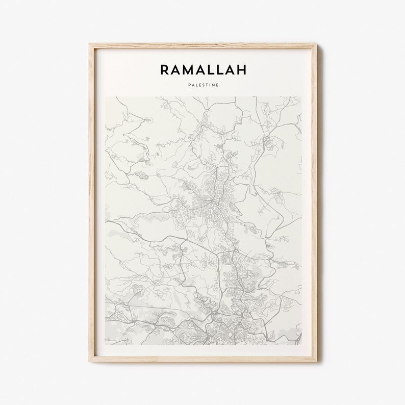 Ramallah Map Poster Ramallah Map Print Ramallah Personalized - Etsy