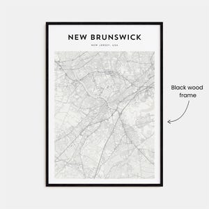 New Brunswick Map Poster, New Brunswick Map Print, New Brunswick Travel ...