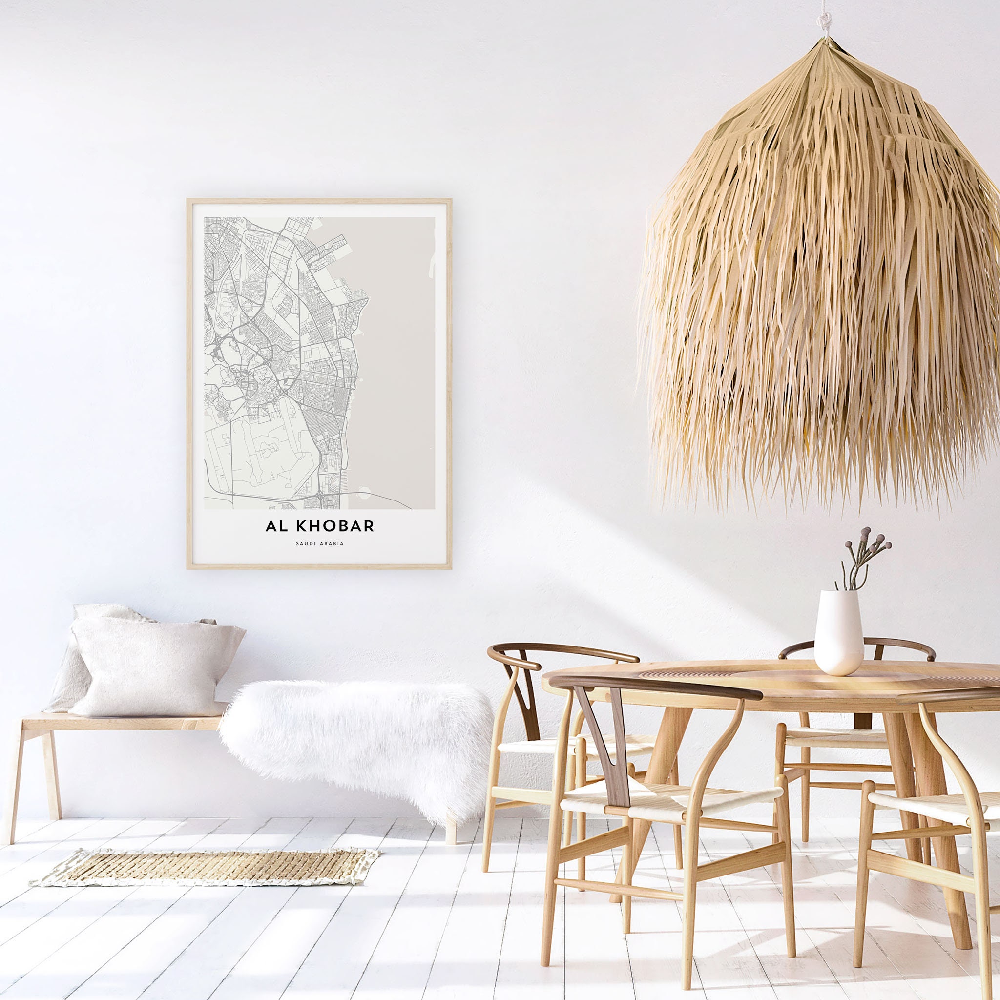 Map of Al Khobar, Al Khobar Map Print, Al Khobar Map Poster, City Map ...