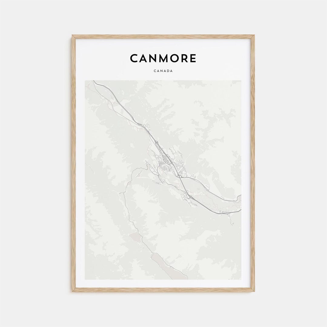 Canmore Map Poster, Canmore Map Print, Canmore Travel Wall Art, Canmore ...