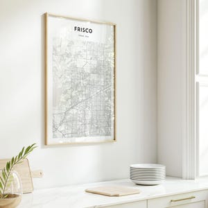Frisco Map Poster, Frisco Map Print, Frisco Travel Wall Art, Frisco ...