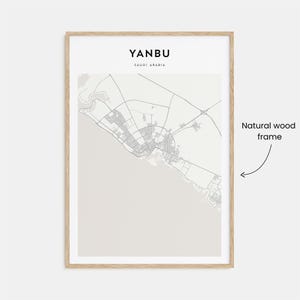 Yanbu Map Poster, Yanbu Map Print, Yanbu Travel Wall Art, Yanbu ...
