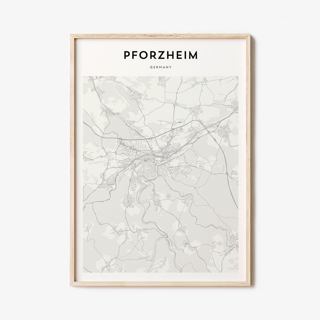 Pforzheim Map Poster, Pforzheim Map Print, Pforzheim Personalized Map ...