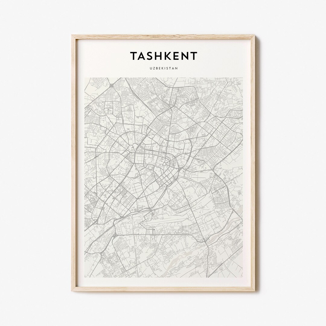 Tashkent Map Poster, Tashkent Map Print, Tashkent Personalized Map Art ...
