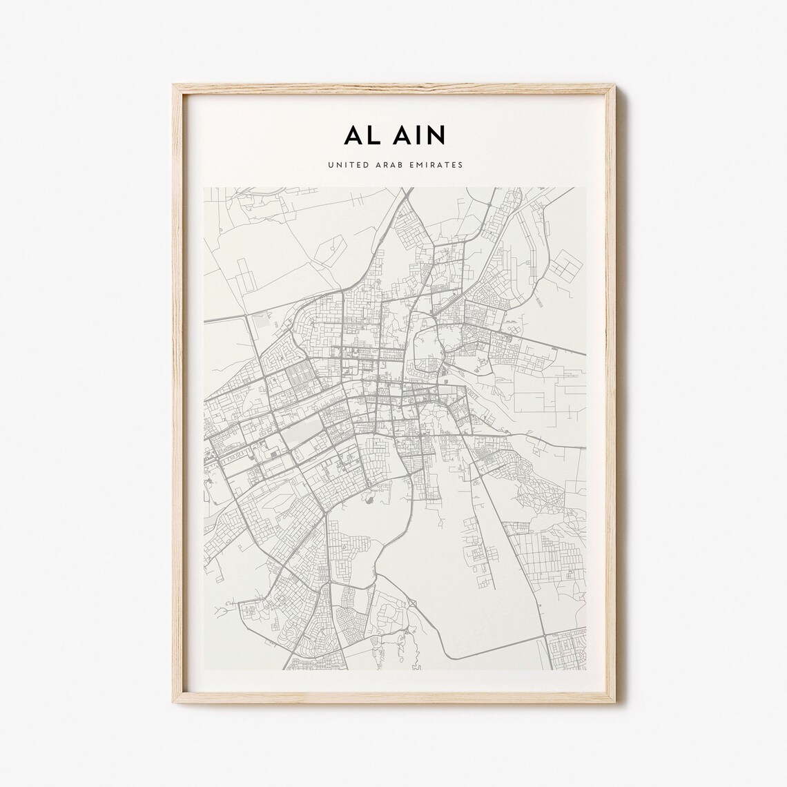 Al Ain Map Poster, Al Ain Map Print, Al Ain Personalized Map Art, Al ...