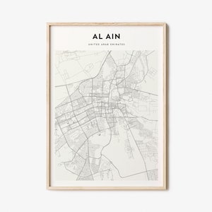 Al Ain Map Poster, Al Ain Map Print, Al Ain Personalized Map Art, Al ...