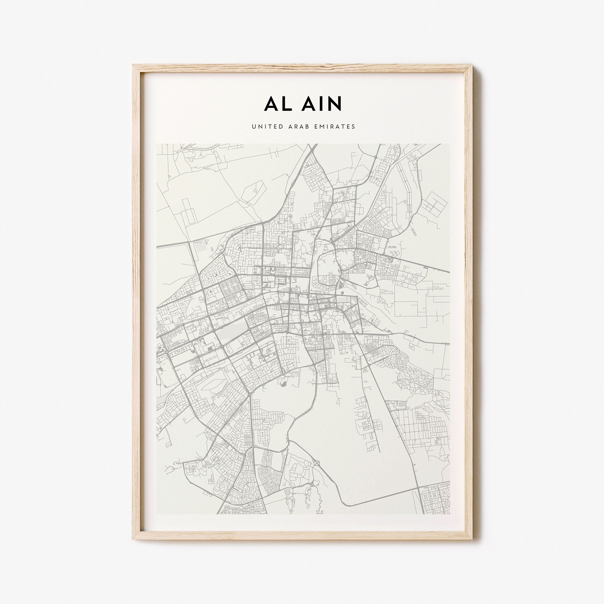 Al Ain Map Poster, Al Ain Map Print, Al Ain Personalized Map Art, Al ...