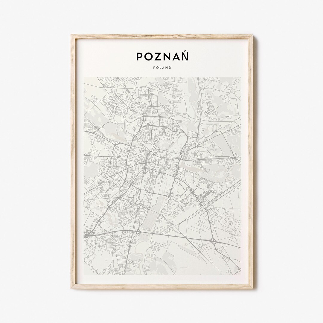 Poznan Map Poster, Poznan Map Print, Poznan Personalized Map Art ...