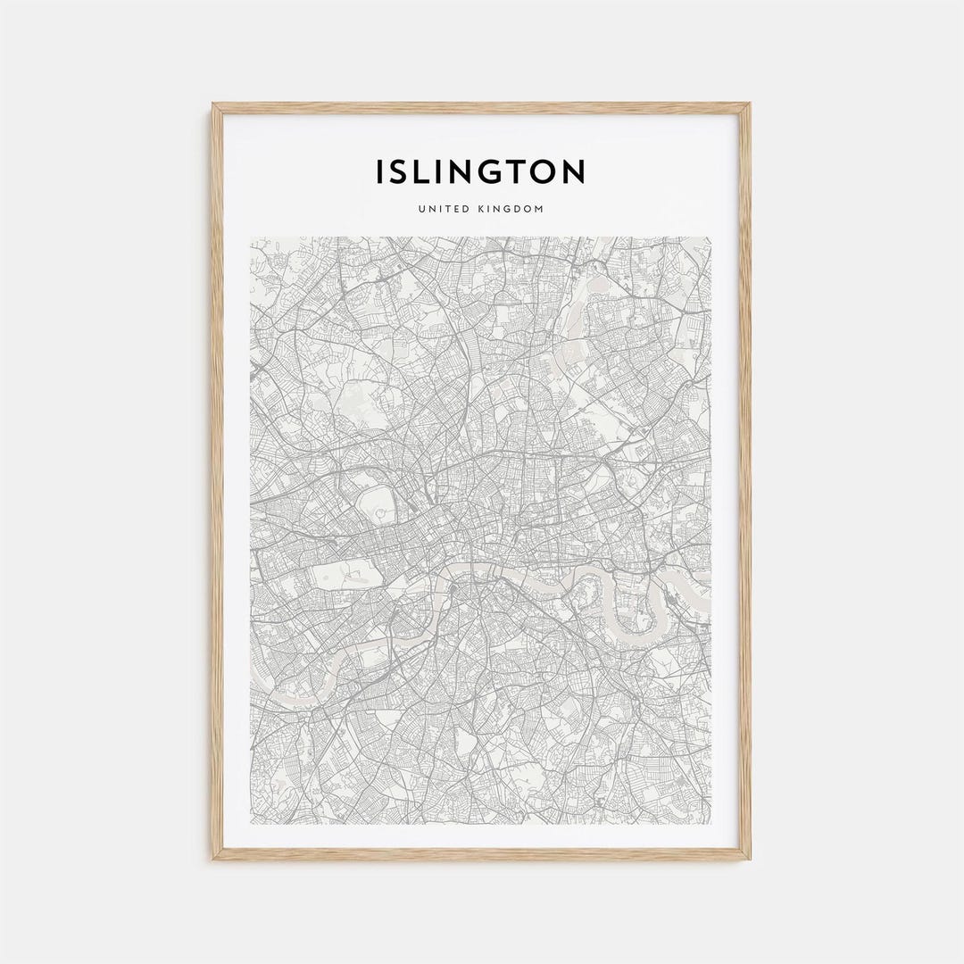 Islington Map Poster, Islington Map Print, Islington Travel Wall Art ...