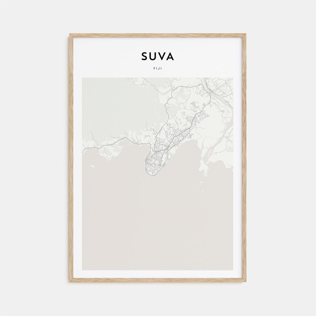 Suva Map Poster, Suva Map Print, Suva Travel Wall Art, Suva ...