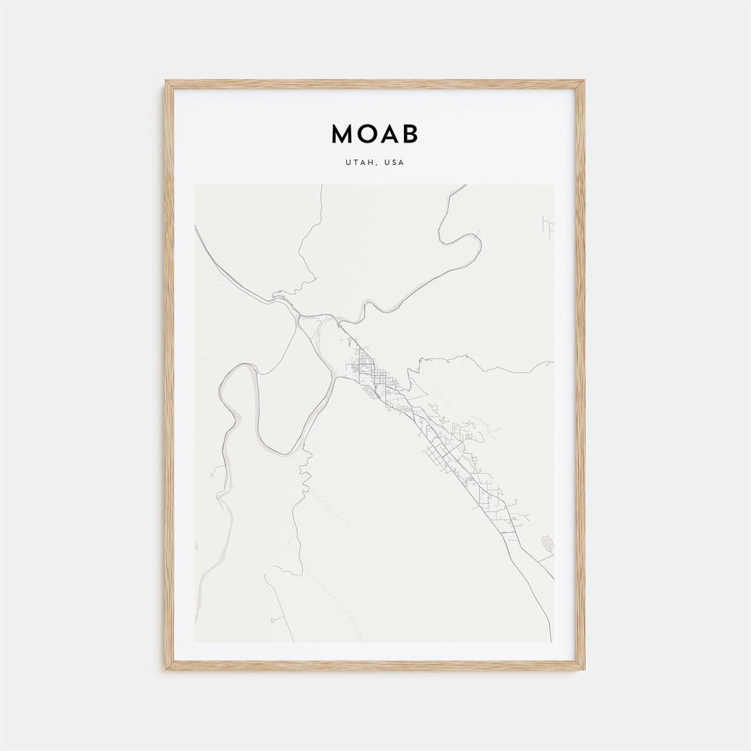 Moab Map Poster, Moab Map Print, Moab Travel Wall Art, Moab ...