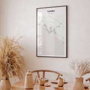 Yanbu Map Poster, Yanbu Map Print, Yanbu Travel Wall Art, Yanbu ...