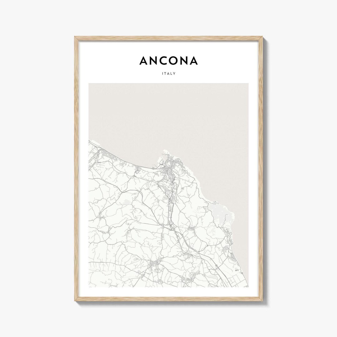 Ancona Map Poster, Ancona Map Print, Ancona Travel Wall Art, Ancona ...