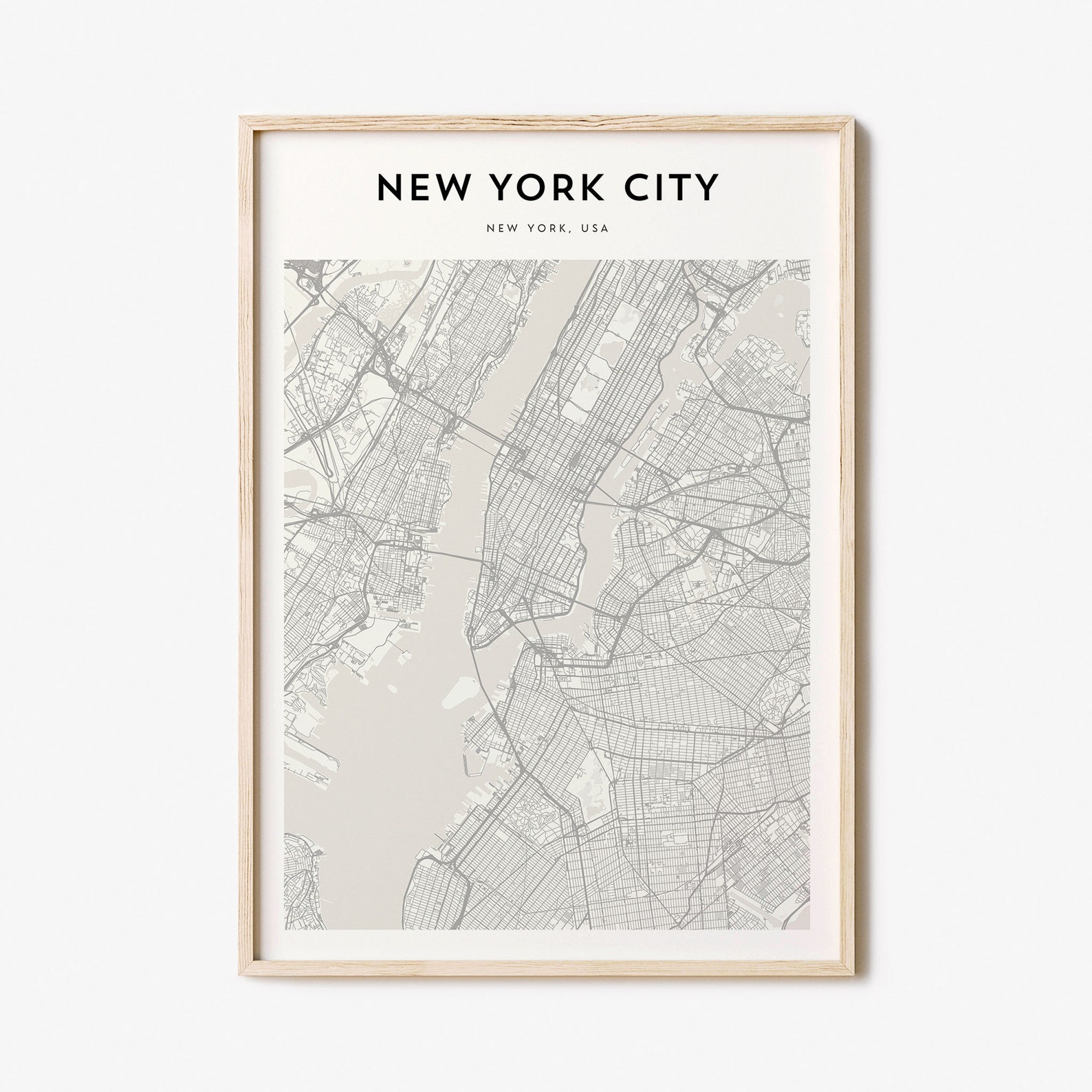 New York City Map Poster, New York City Map Print, New York City ...