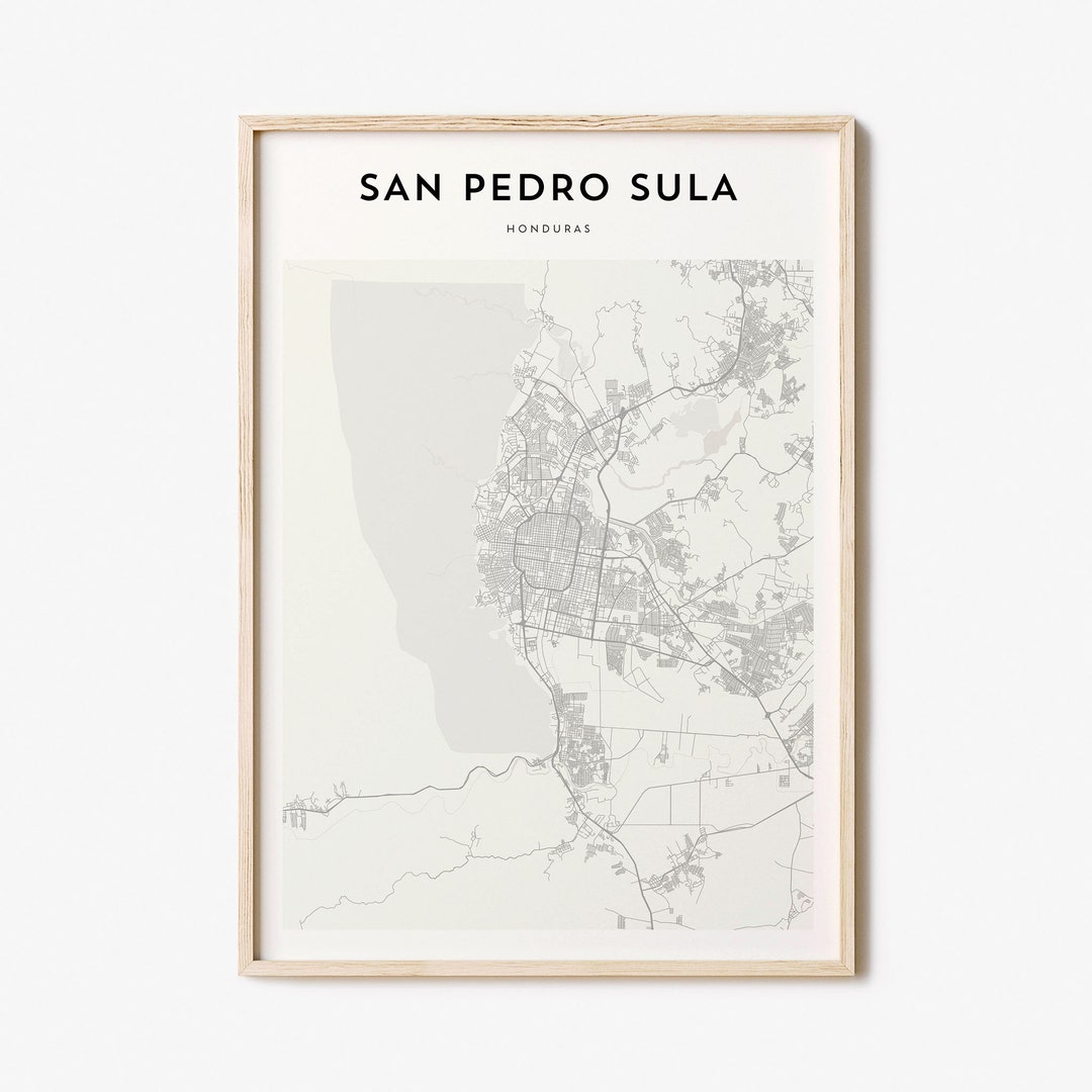 San Pedro Sula Map Poster, San Pedro Sula Map Print, San Pedro Sula ...