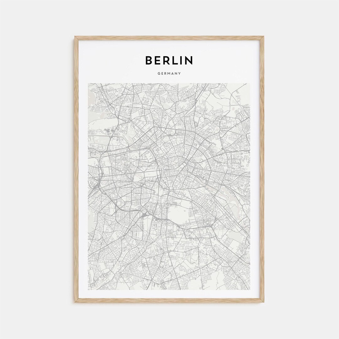 Berlin Map Poster, Berlin Map Print, Berlin Travel Wall Art, Berlin ...
