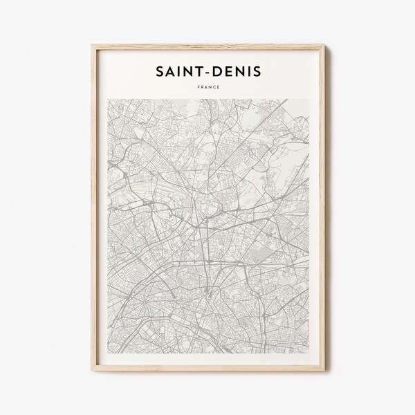 Saint Denis Map Art - Etsy