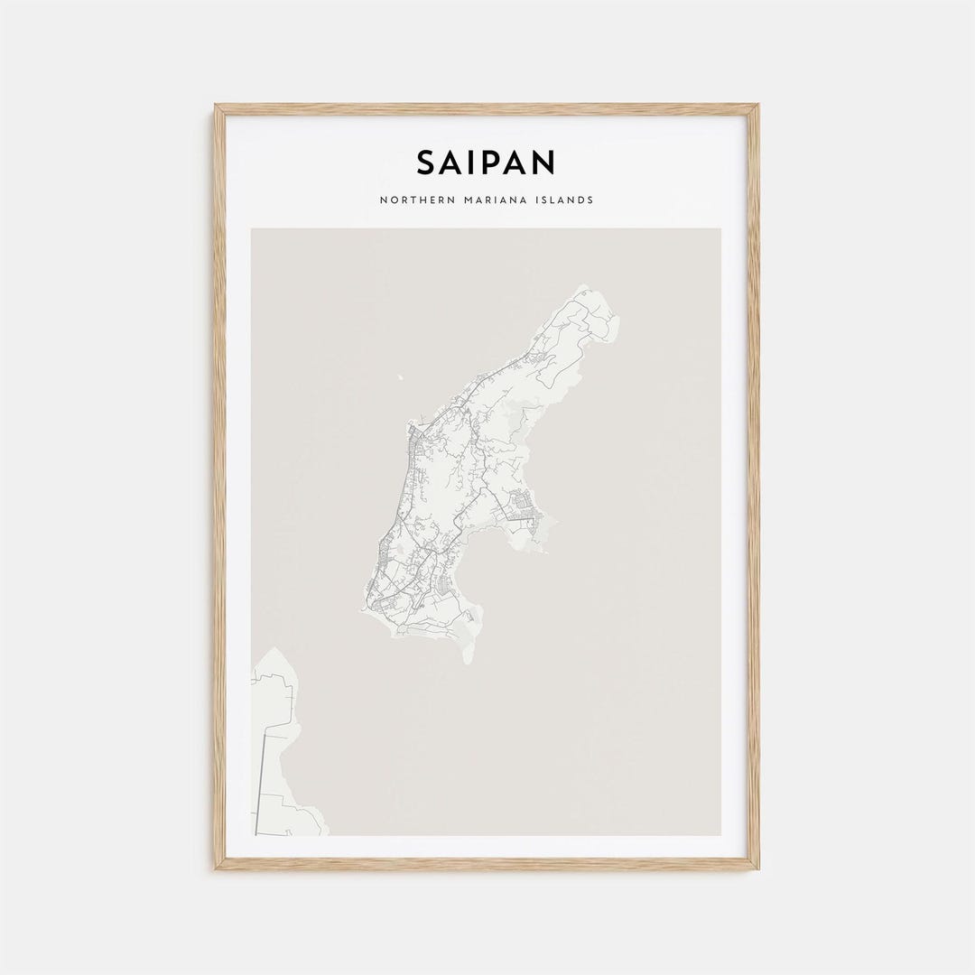 Saipan Map Poster, Saipan Map Print, Saipan Personalized Map Art ...