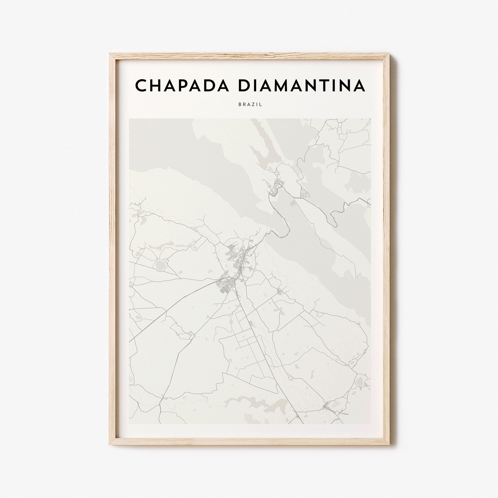 Chapada Diamantina Map Poster, Chapada Diamantina Map Print, Chapada ...