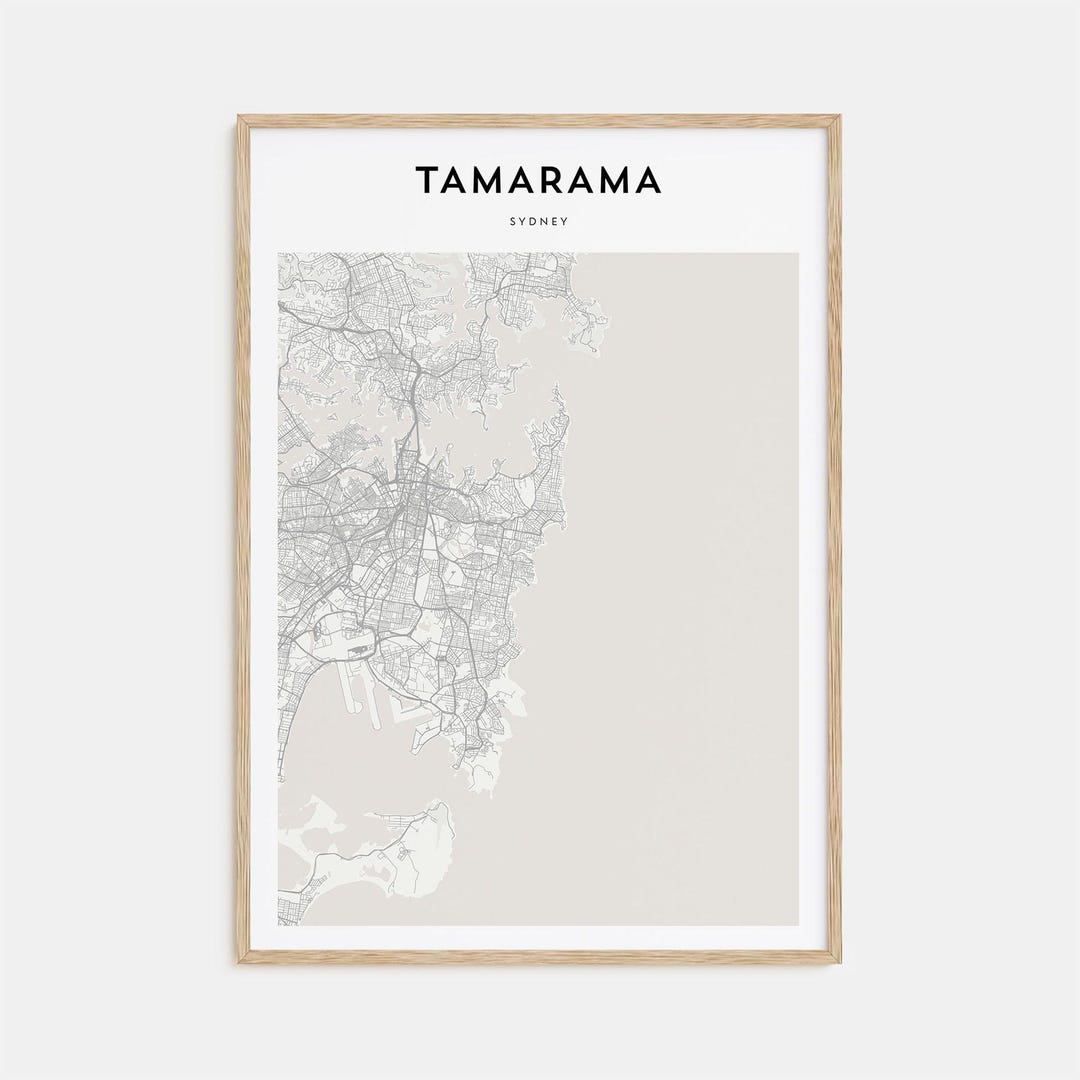 Tamarama Map Poster, Tamarama Map Print, Tamarama Personalized Map Art ...