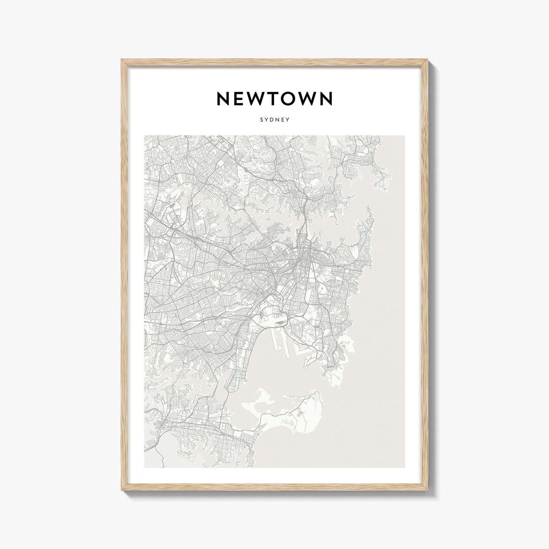 Newtown Map Poster: Sydney Travel Wall Art - Etsy