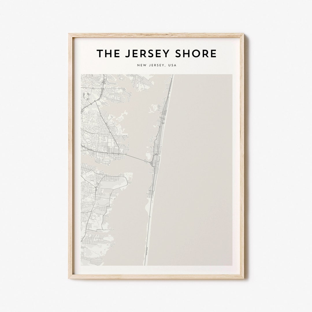 Jersey Shore Map Poster, Jersey Shore Map Print, Jersey Shore ...