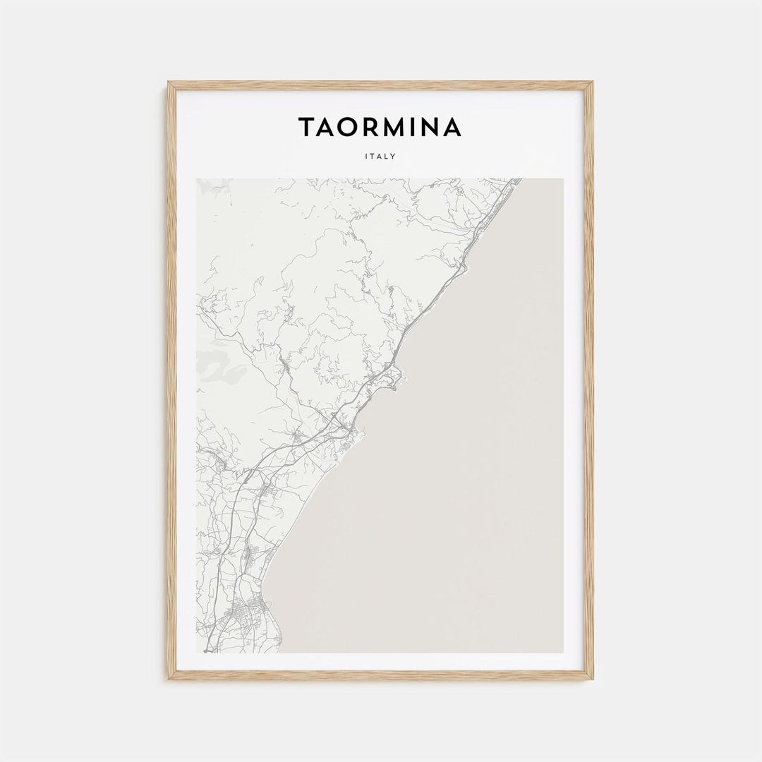 Taormina Map Poster, Taormina Map Print, Taormina Personalized Map Art ...