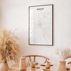 Baguio Map Poster, Baguio Map Print, Baguio Travel Wall Art, Baguio ...