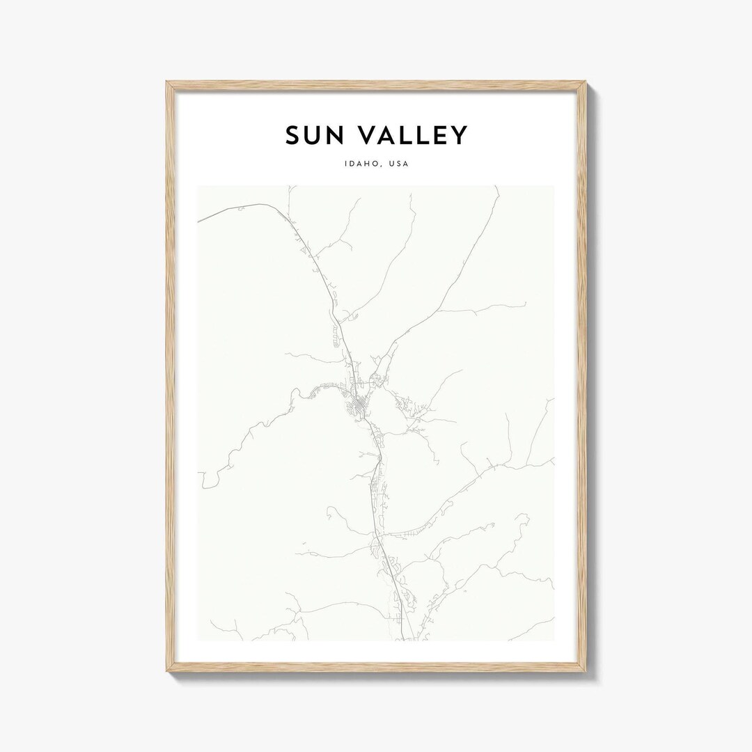 Sun Valley Map Poster, Sun Valley Map Print, Sun Valley Travel Wall Art, Sun Valley Personalized ...